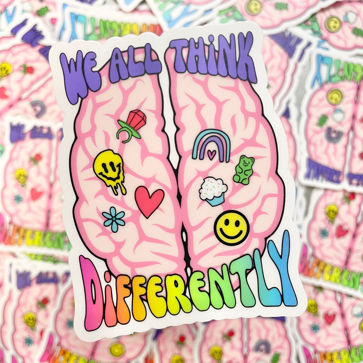 We all think differently Sticker – Rebma